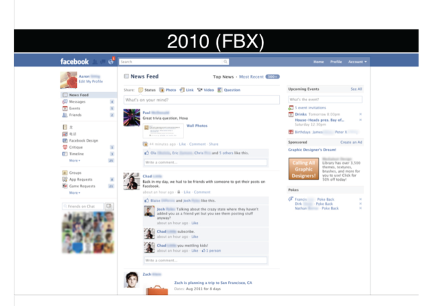 La evolución de Facebook en imágenes
