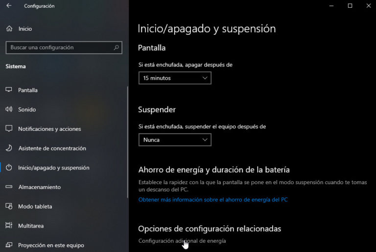 Cómo habilitar el plan de energía de máximo rendimiento en Windows 10