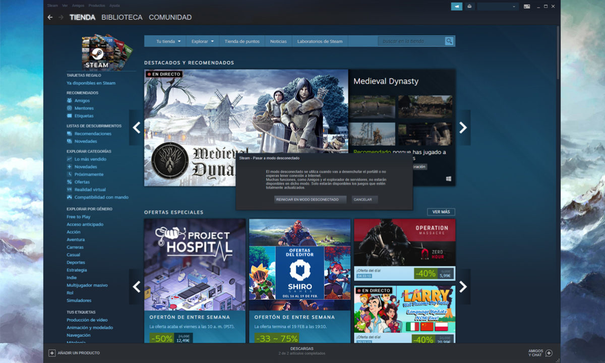 Cómo acceder a los juegos de Steam sin conexión a internet