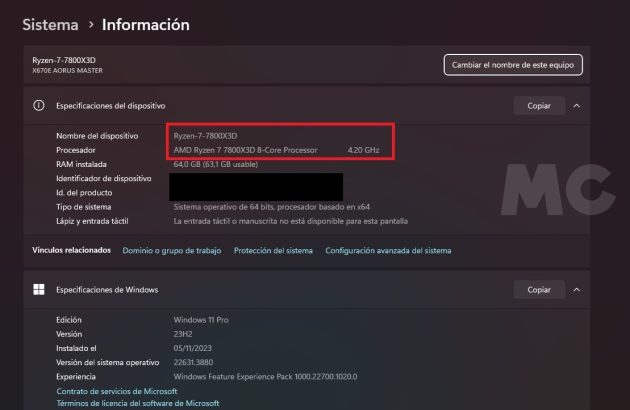 Cómo saber qué procesador tiene mi PC y sus características