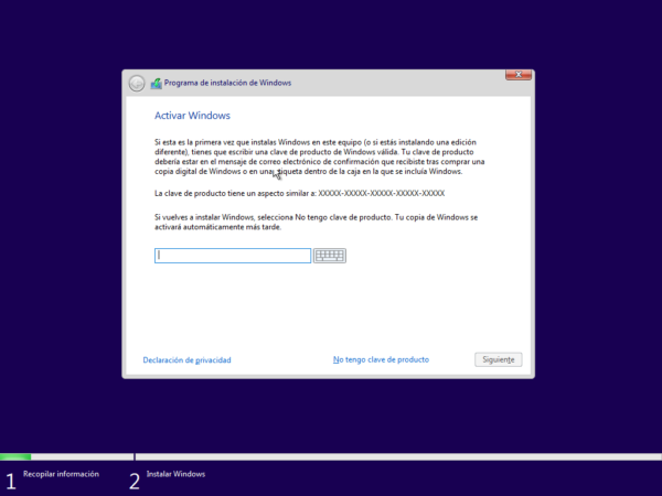 Cómo activar Windows con una licencia original