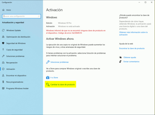 Cómo activar Windows con una licencia original