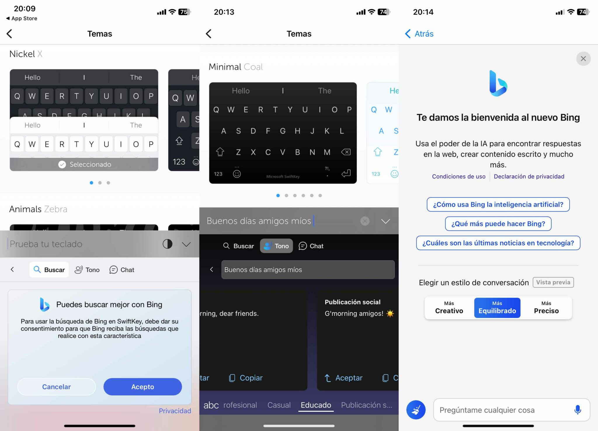 Swiftkey ya integra Bing en Android e iOS