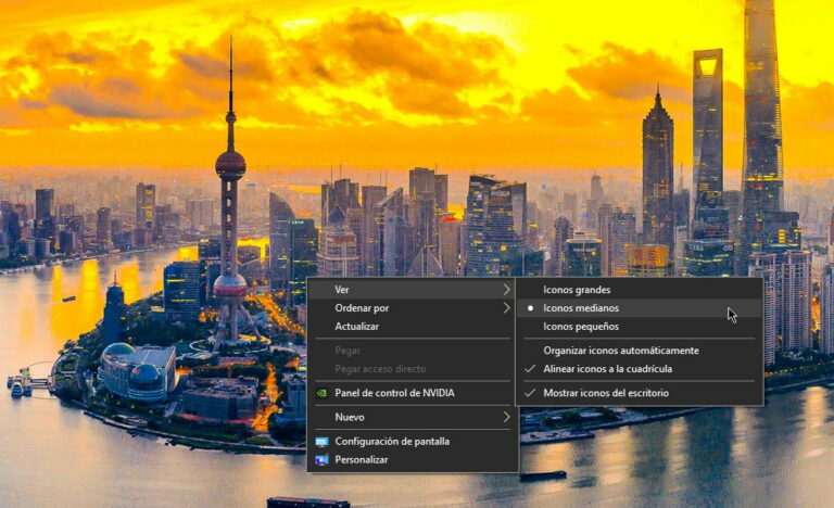 Cómo cambiar el tamaño de los iconos de escritorio en Windows