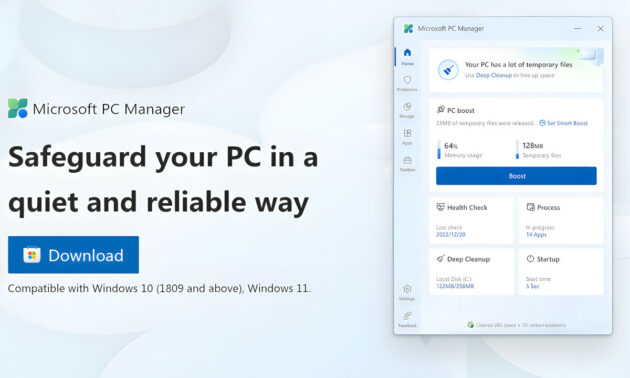 Microsoft incluye PC Manager en una beta de Windows 11
