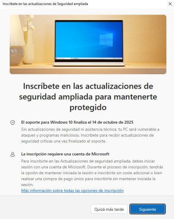 Cómo activar el programa ESU de Windows 10 gratis