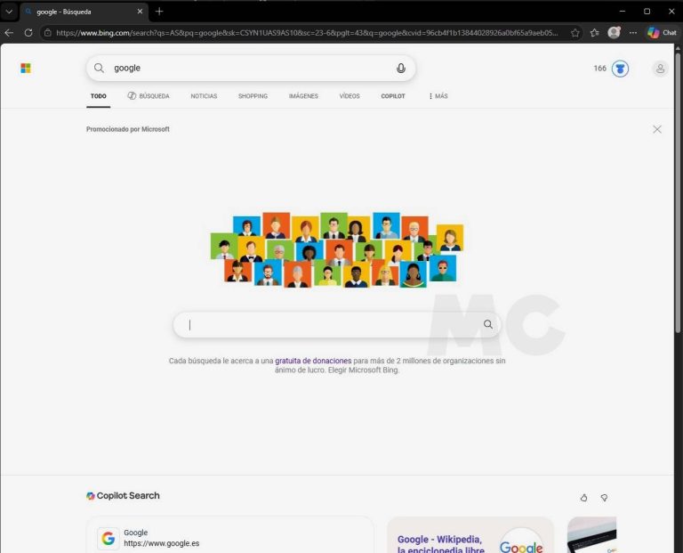 Microsoft disfraza a Bing de Google para engañar a los usuarios